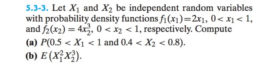 Solved Let X, and X2 be independent random variables with | Chegg.com
