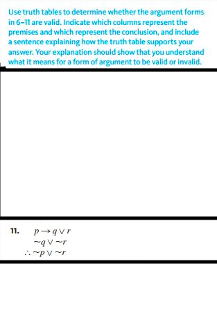 Solved Use truth tables to determine whether the argument | Chegg.com