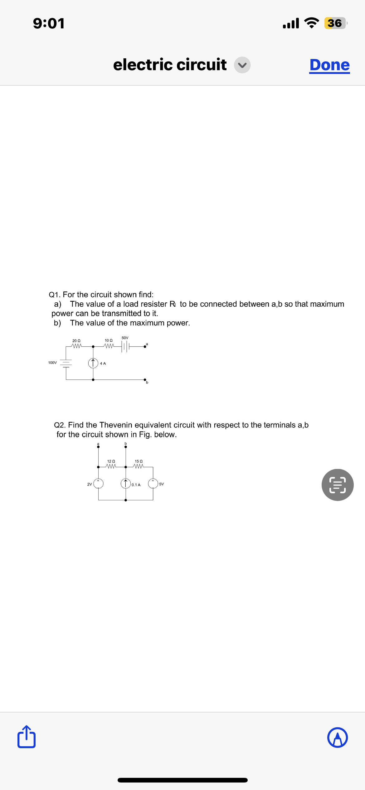 Solved Q1. ﻿For the circuit shown find:a) ﻿The value of a | Chegg.com