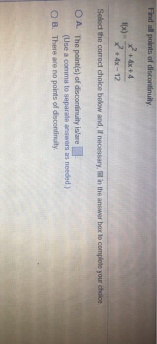 Solved Is the function given below continuous at x-6? Why or | Chegg.com
