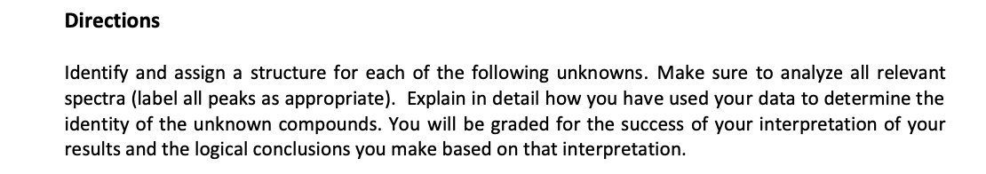 Solved Directions Identify and assign a structure for each | Chegg.com