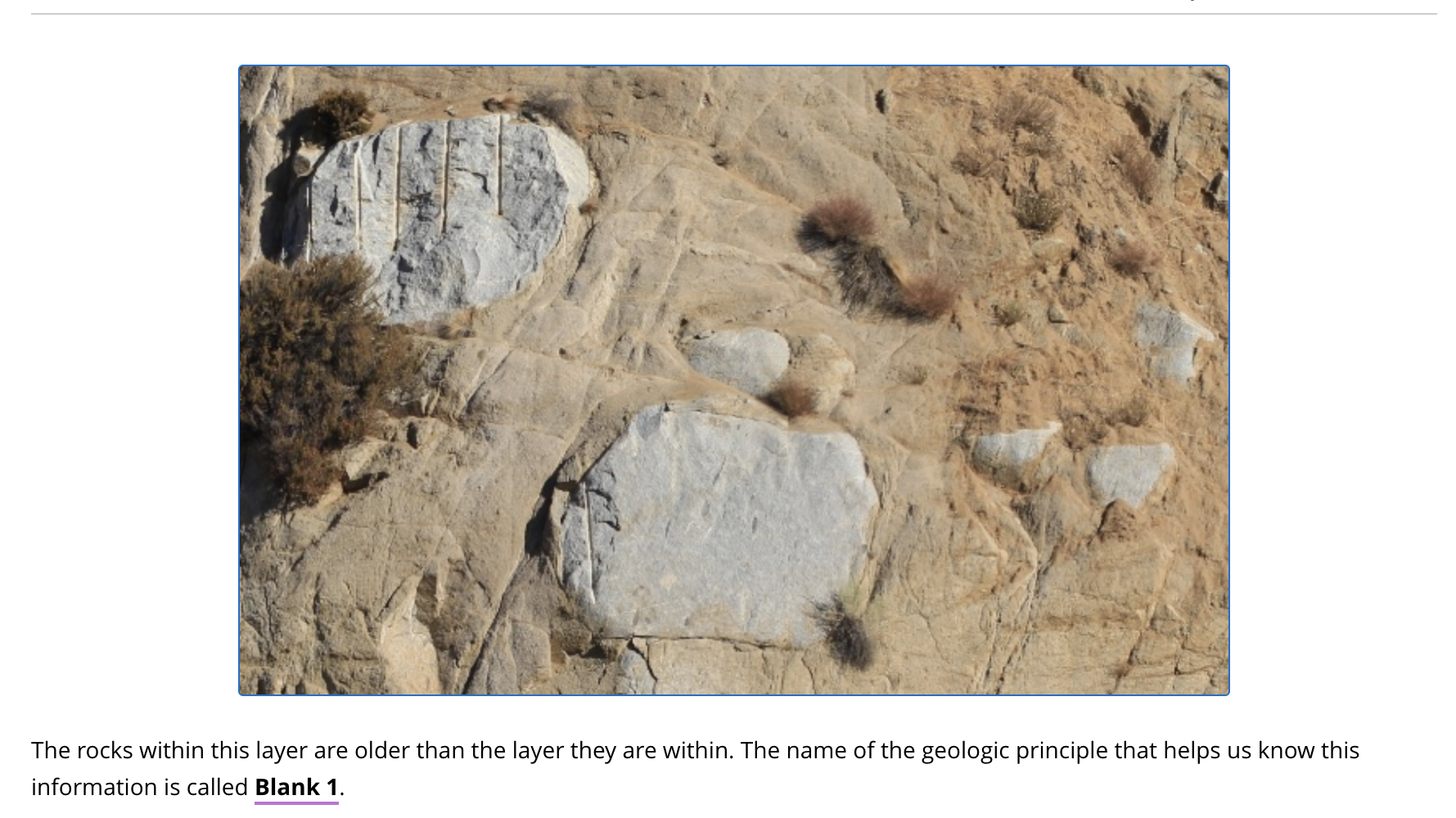 Solved The rocks within this layer are older than the layer | Chegg.com