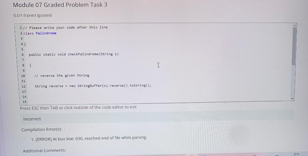 Solved Module 07 Graded Problem Task 3 Module 07 Graded | Chegg.com