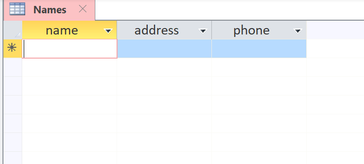 Solved Create a new project Copy the Names.accdb database to | Chegg.com