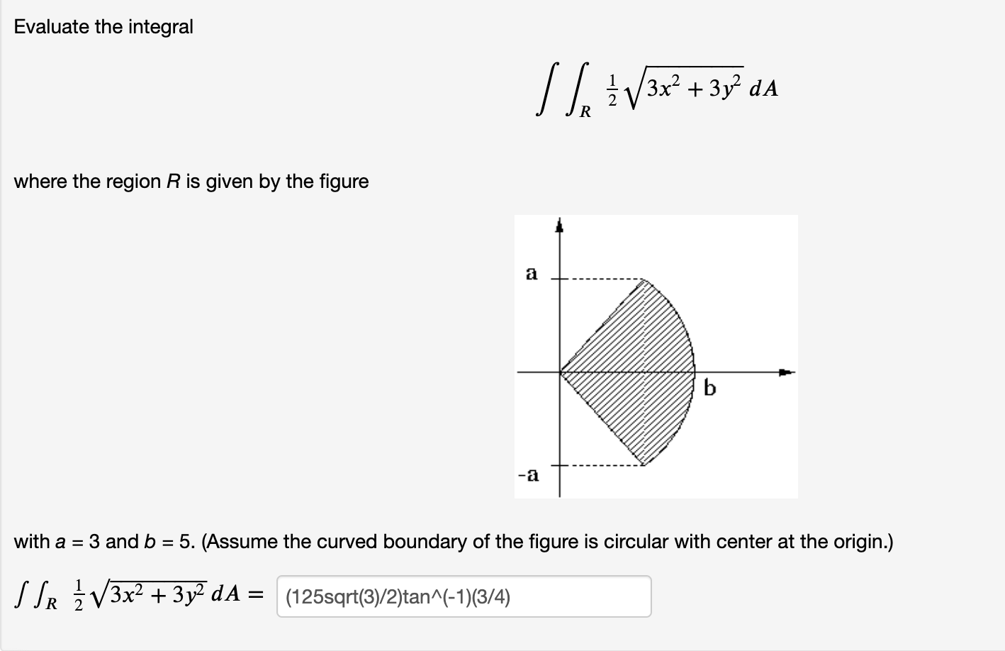 Solved Evaluate the integral Sf. 313x + 3y dA where the | Chegg.com