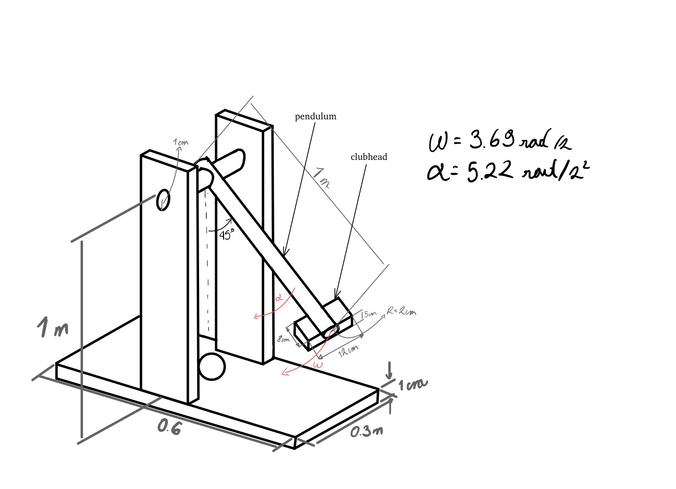Solved The following golf ball pendulum system is given, | Chegg.com
