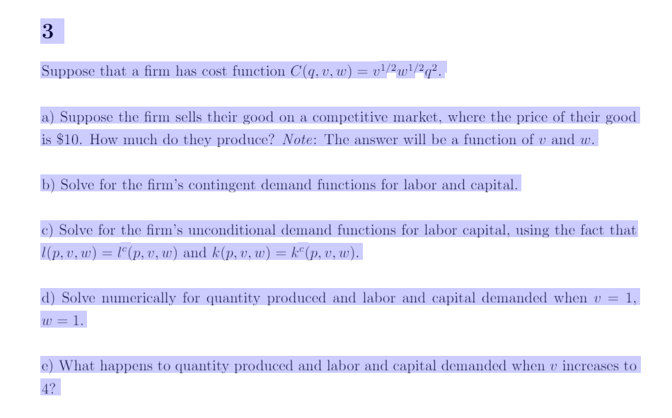 Solved Suppose that a firm has cost function | Chegg.com