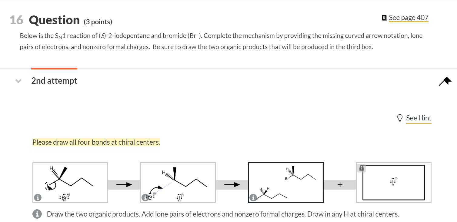 Solved Below is the SN1 reaction of (S)-2-iodopentane and | Chegg.com
