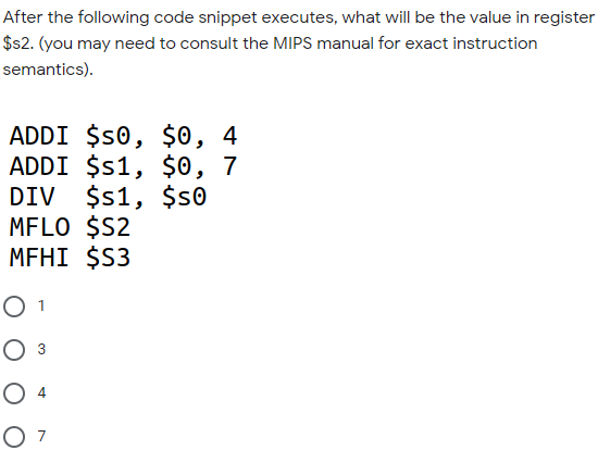 Solved After the following code snippet executes, what will | Chegg.com