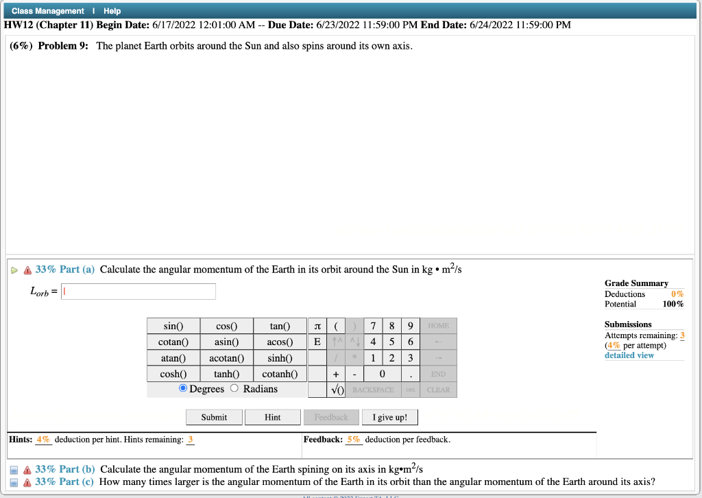 Solved Class Management | Help HW12 (Chapter 11) Begin Date: | Chegg.com