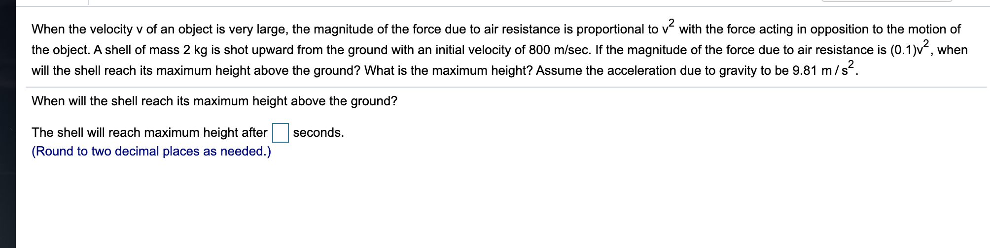 Solved A 500-lb object is released from rest 600 ft above | Chegg.com