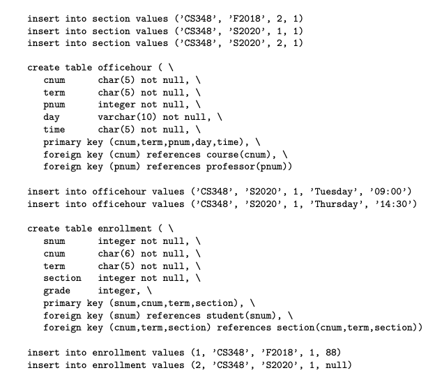 Solved 2. The professor number and last name of professors | Chegg.com
