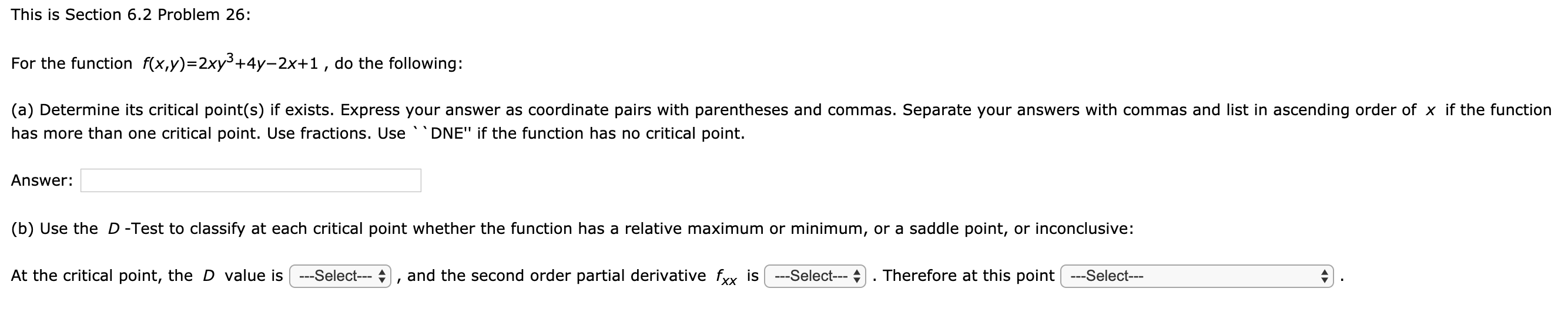 Solved This is Section 6.2 Problem 26: For the function | Chegg.com