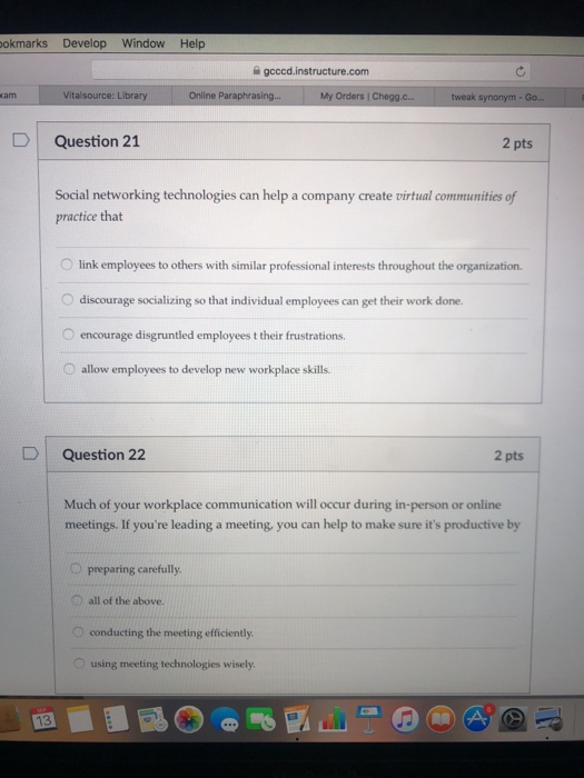 Solved okmarks Develop Window Help gcccd.instructure.com | Chegg.com