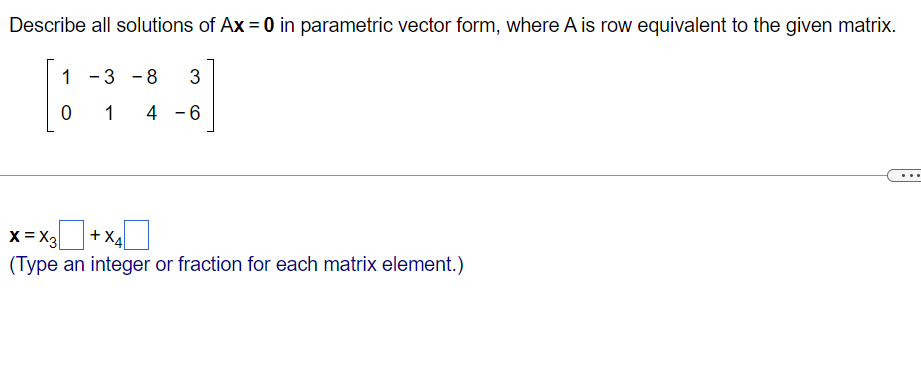 Solved Use the definition of Ax to write the matrix equation | Chegg.com