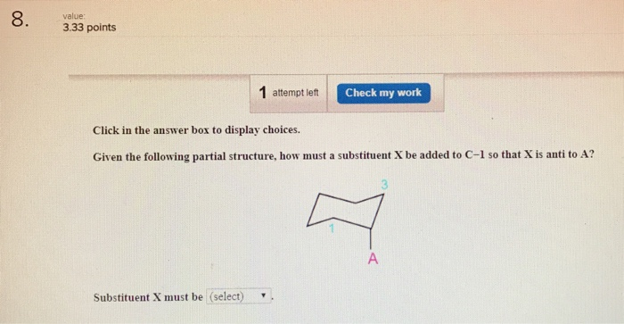 Solved value 3.33 points 1 attempt let Check my work Click | Chegg.com