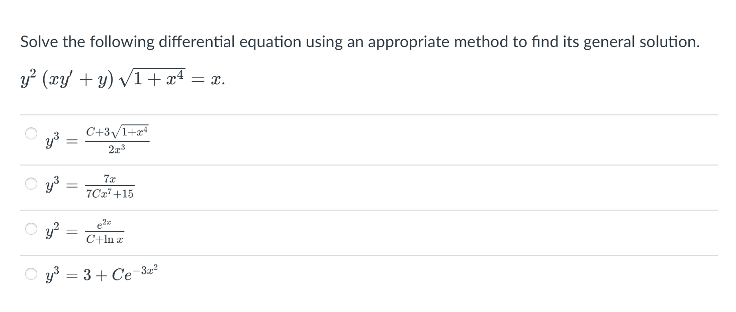 Solved Solve the following differential equation using an | Chegg.com
