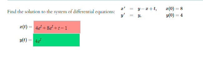 Solved Find the solution to the system of differential | Chegg.com