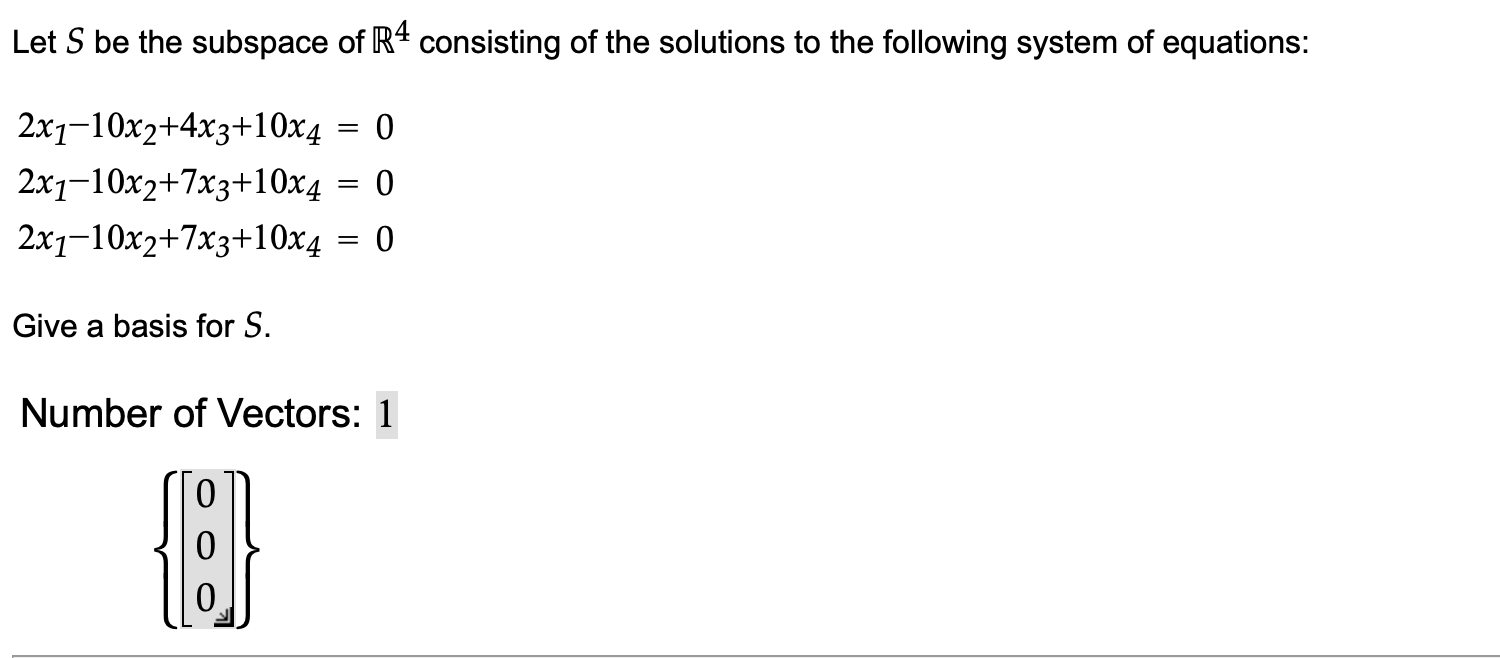 Solved Let S be the subspace of R4 consisting of the | Chegg.com
