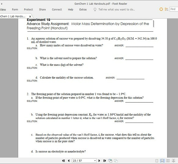 Solved GenChem 1 Lab Handouts.pdf-Foxit Reader View Form | Chegg.com