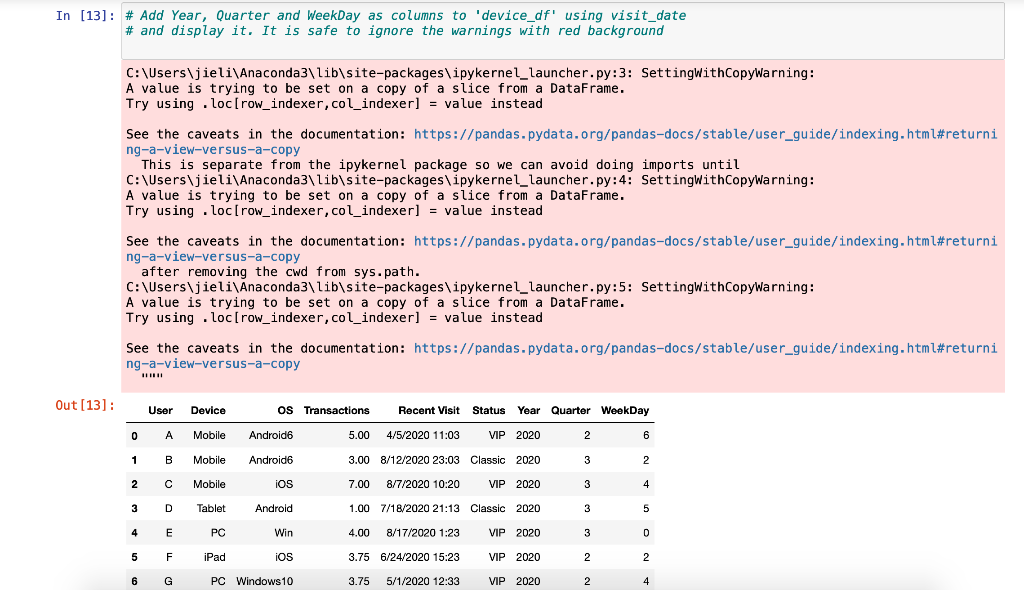 Week 11 Coding Exercise file device.csv is needed. | Chegg.com