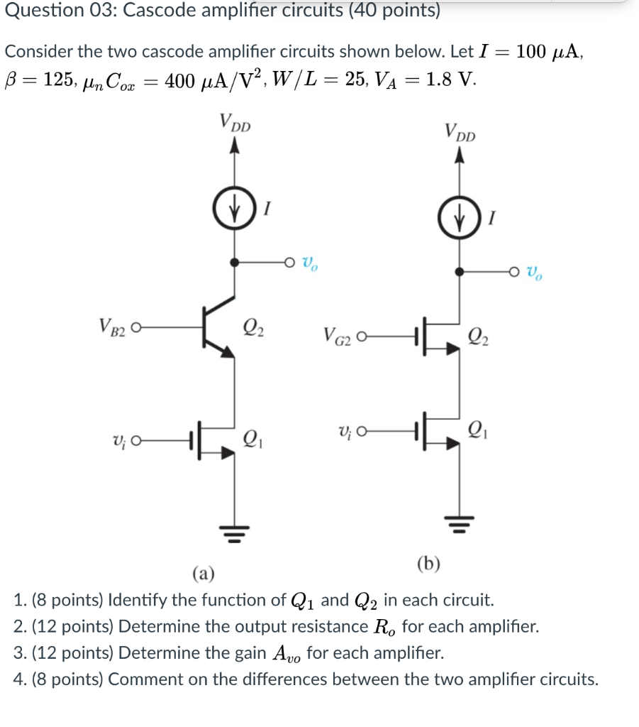 Solved (8 points) Identify the function of Q 1 and Q 2 | Chegg.com