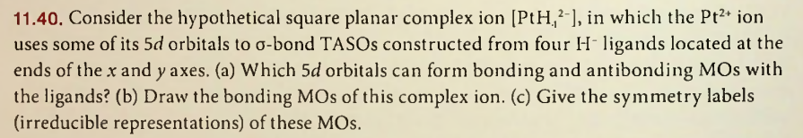 Solved Consider the hypothetical square planar complex ion | Chegg.com