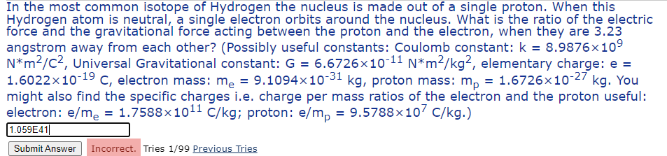 Solved In the most common isotope of Hydrogen the nucleus is | Chegg.com