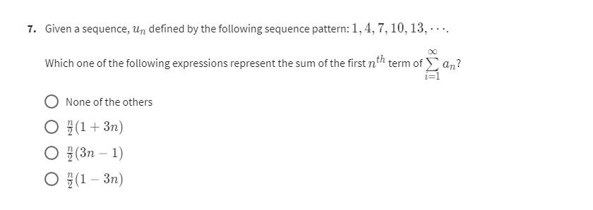 Solved 7. Given a sequence, Undefined by the following | Chegg.com