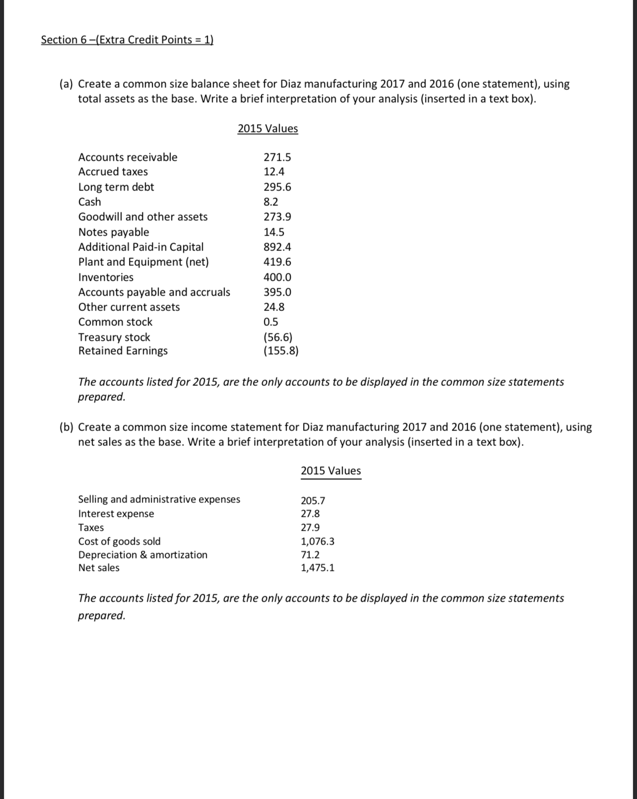 Extra Credit Assignment (Total Extra Credit Points | Chegg.com