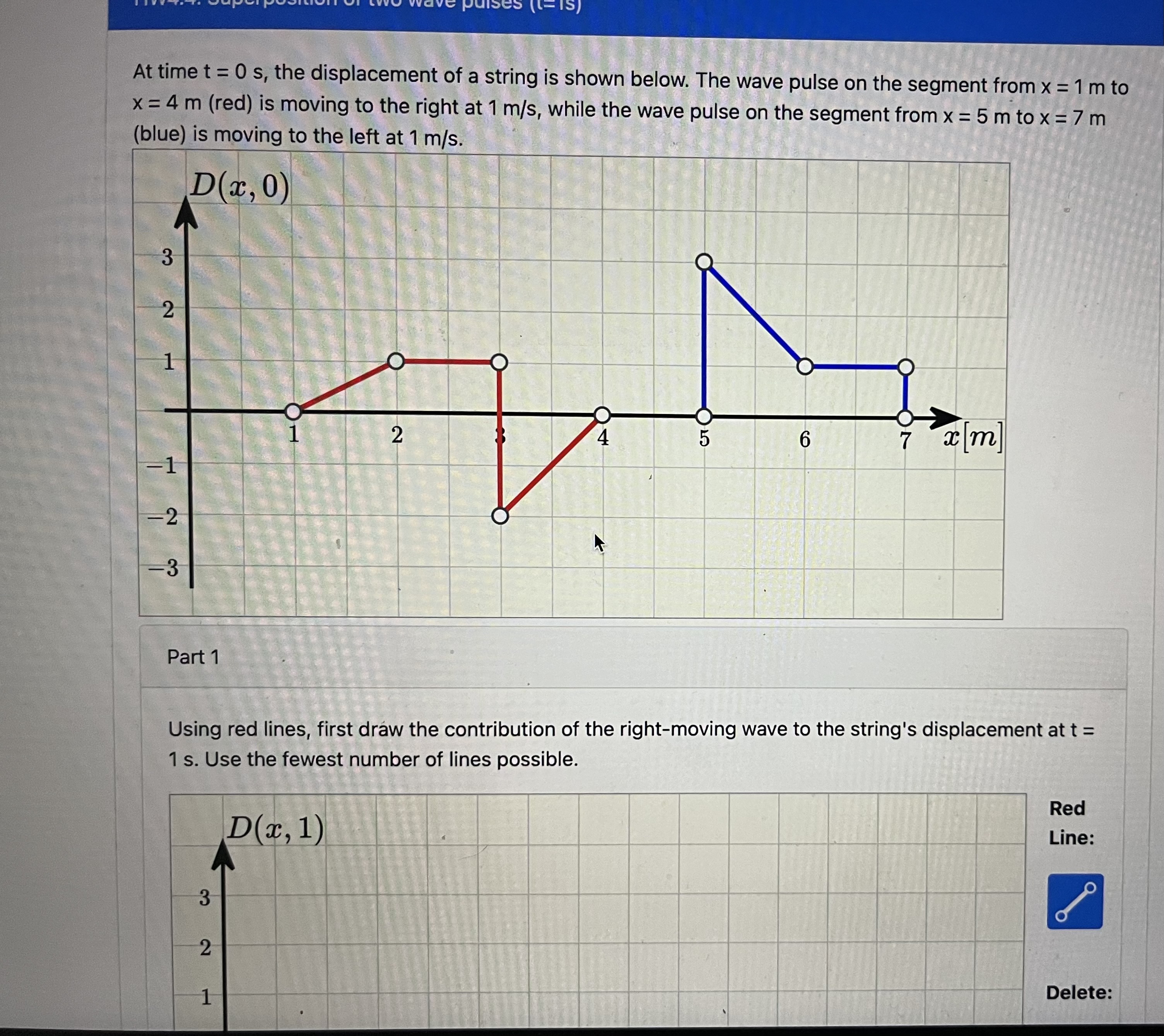 At time t=0s, ﻿the displacement of a string is shown | Chegg.com