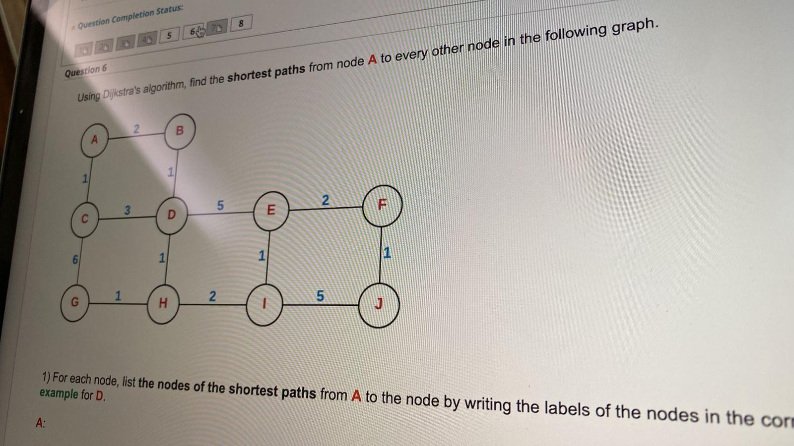 Solved Question Completion Status: 8 6 70 5 16 Question 6 | Chegg.com