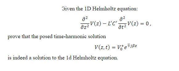 Solved Given the 1D Helmholtz equation: | Chegg.com