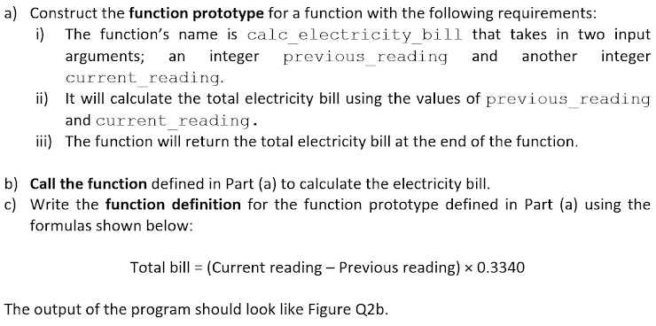 Solved ----ELECTRICITY BILL CALCULATOR---- Enter current | Chegg.com