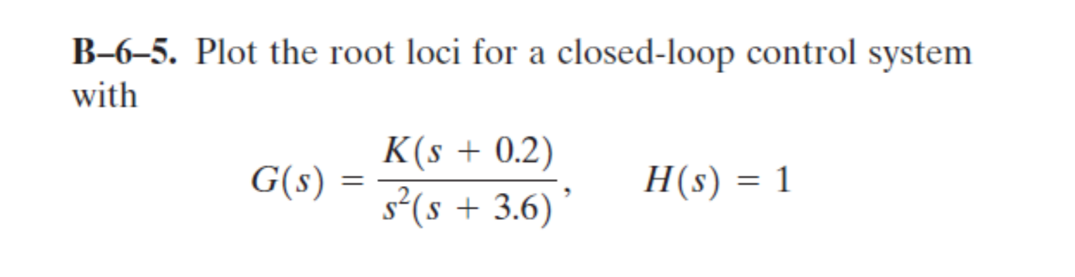 Solved B-6-5. Plot the root loci for a closed-loop control | Chegg.com