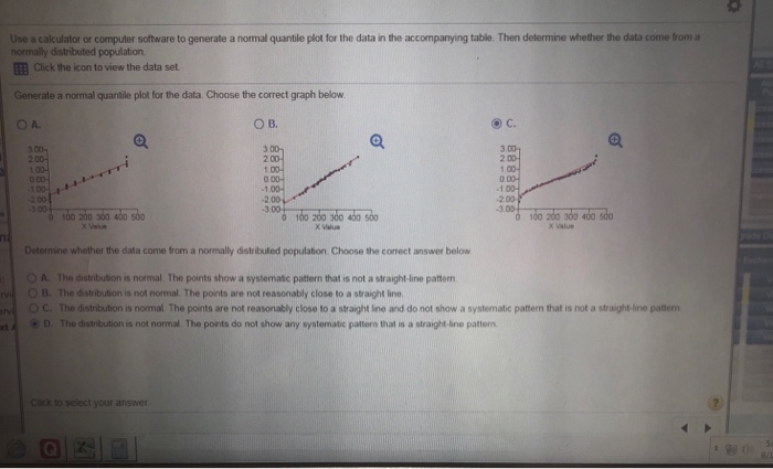 Solved Use a calculator or computer software to generate a | Chegg.com