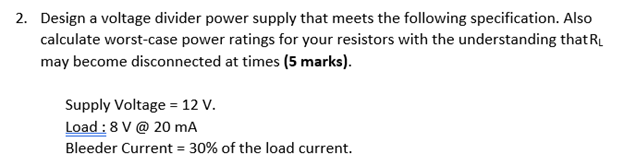 Questions 1. The term 'Load Regulation' is used to | Chegg.com