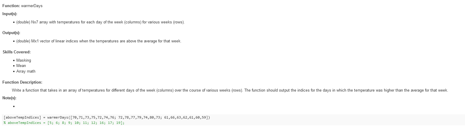 Function: cleanData Input(s): • (double) NxM array | Chegg.com
