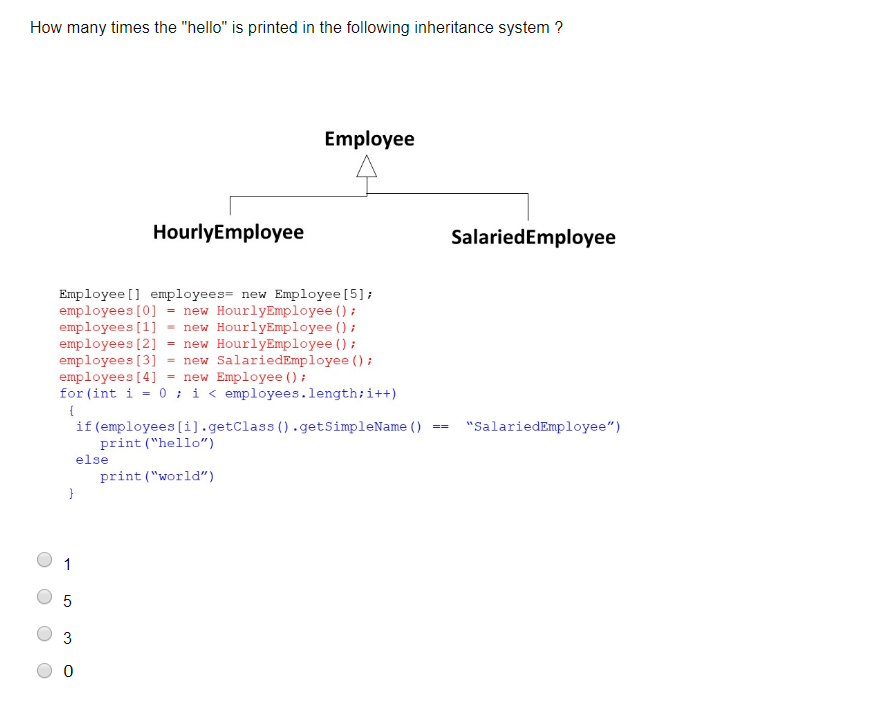 Solved How many times the "hello" is printed in the | Chegg.com