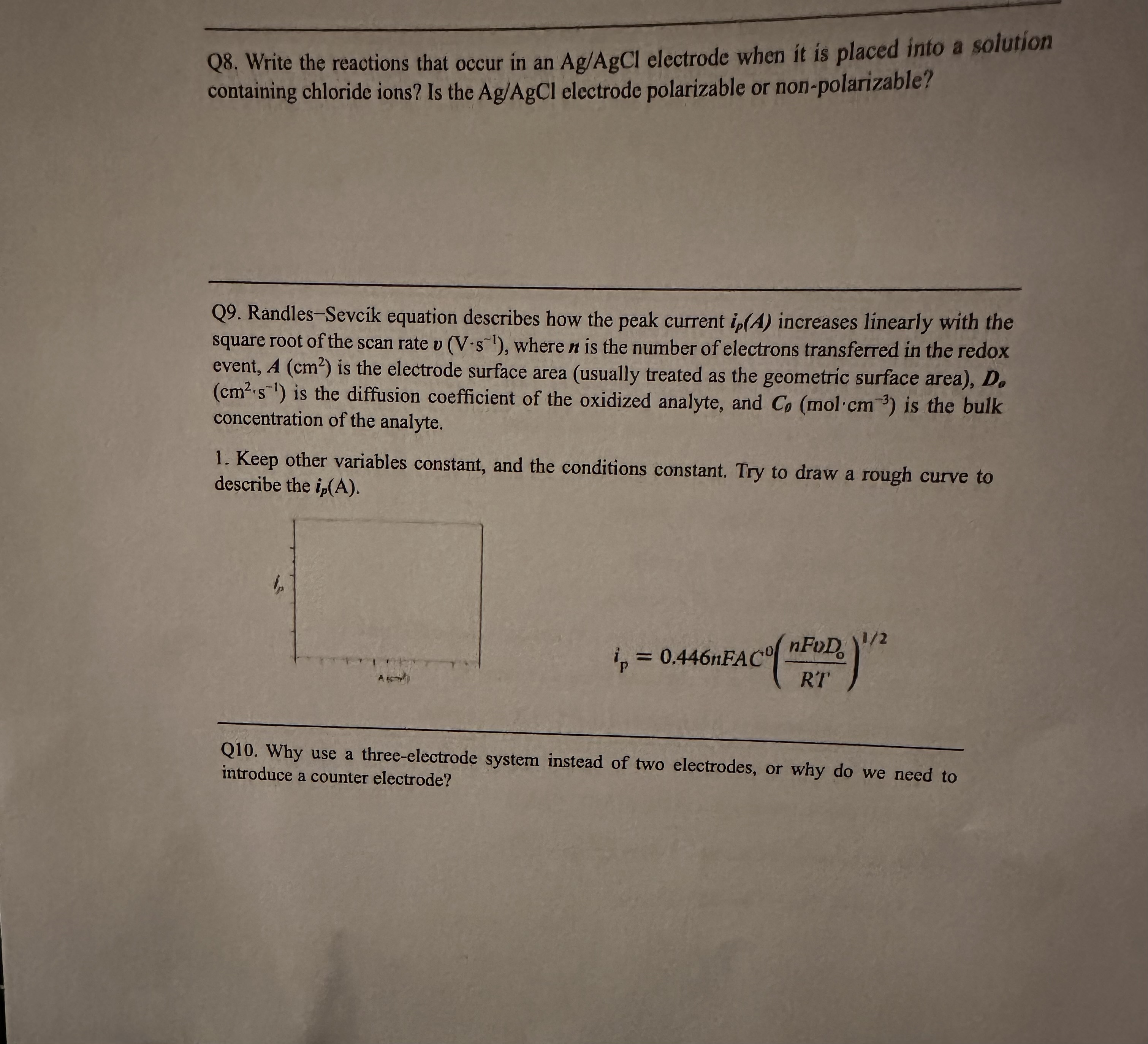 Solved Q8. Write the reactions that occur in an Ag/AgCl | Chegg.com