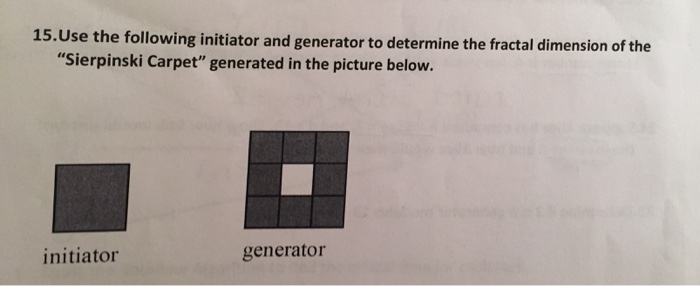Solved Use the following initiator and generator to | Chegg.com