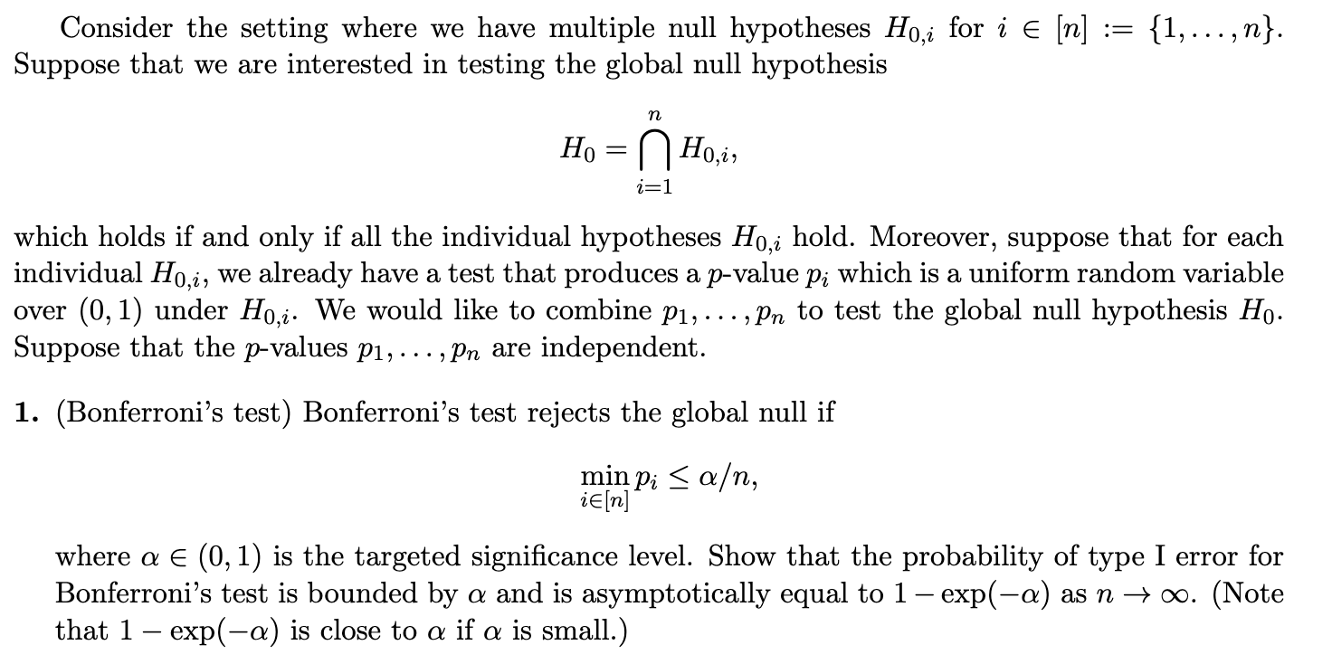 Consider the setting where we have multiple null | Chegg.com