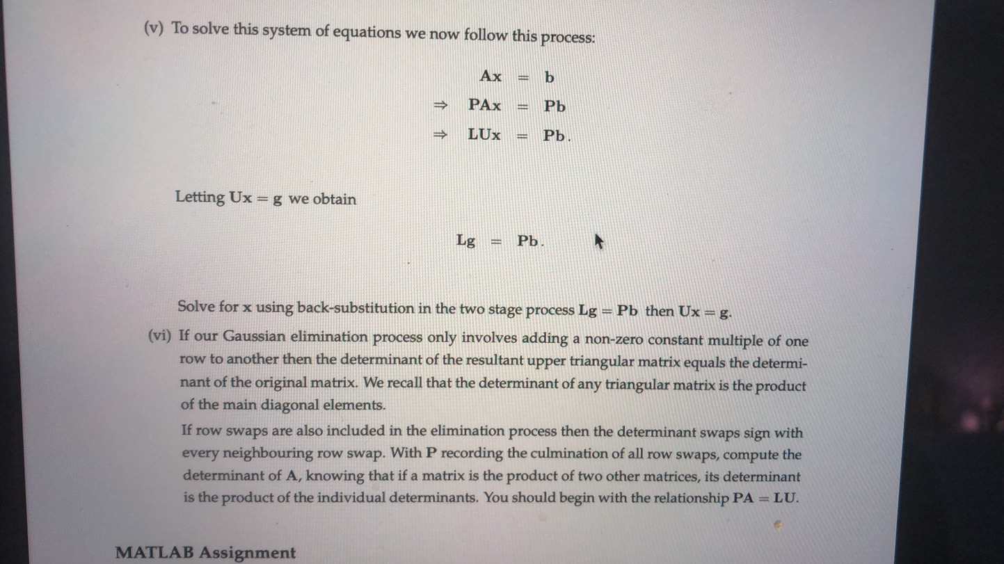 Solved 2 The Following System Of Linear Equations Is To Be