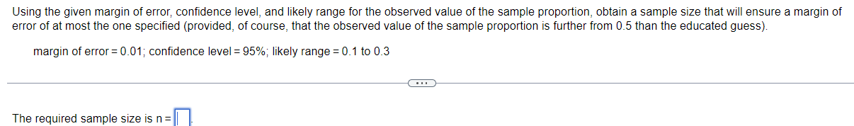Solved Using the given margin of error, confidence level, | Chegg.com