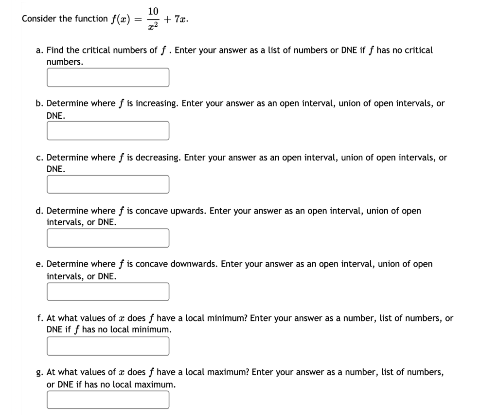 Solved Consider the function f(x) 10 x2 + 70. a. Find the | Chegg.com