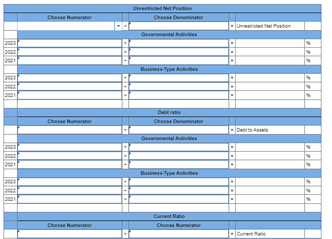 The government-wide financial statements for the City | Chegg.com