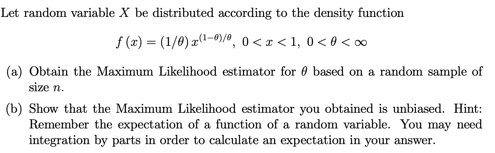 Solved Let random variable X be distributed according to the | Chegg.com
