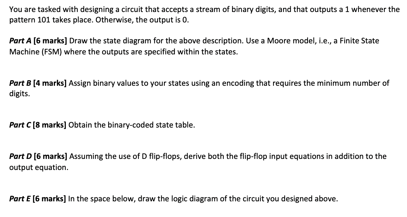 Solved You are tasked with designing a circuit that accepts | Chegg.com