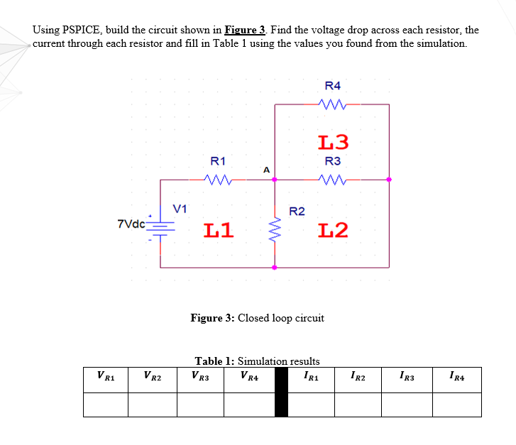 Solved Using Orcad Build this circuit and complete | Chegg.com
