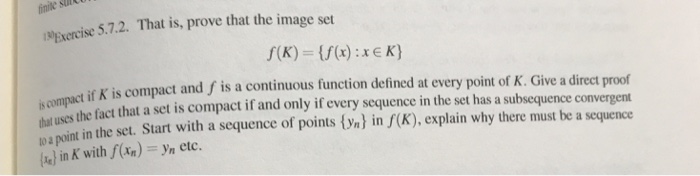 Solved 2 Show that a continuous function maps compact sets | Chegg.com